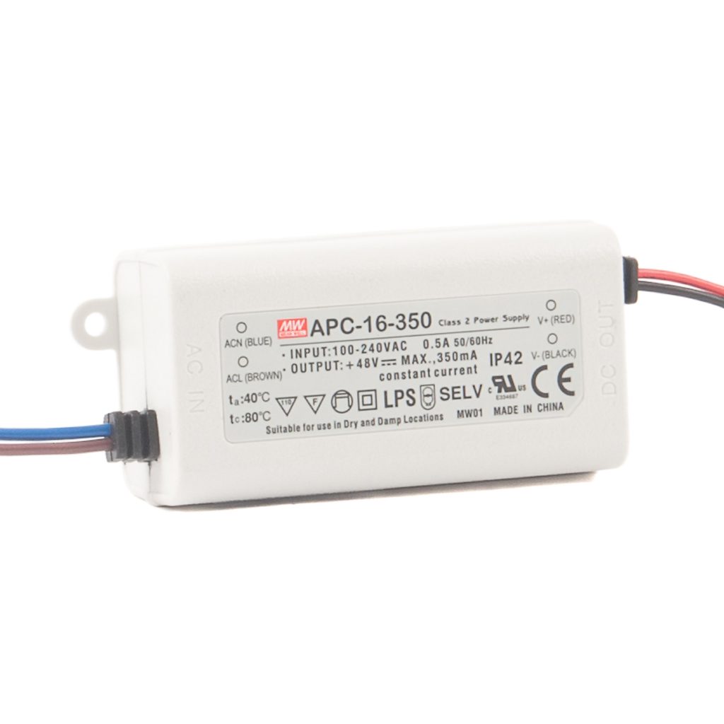 APC 16 Watt Constant Current LED Power Supply to IP42 350mA