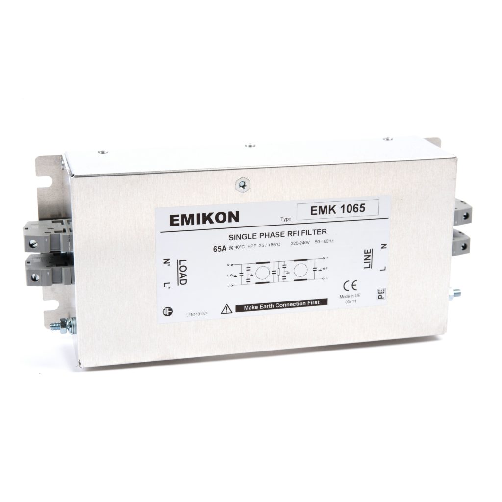 EMK 250V AC Single-Phase EMC Filter 65A