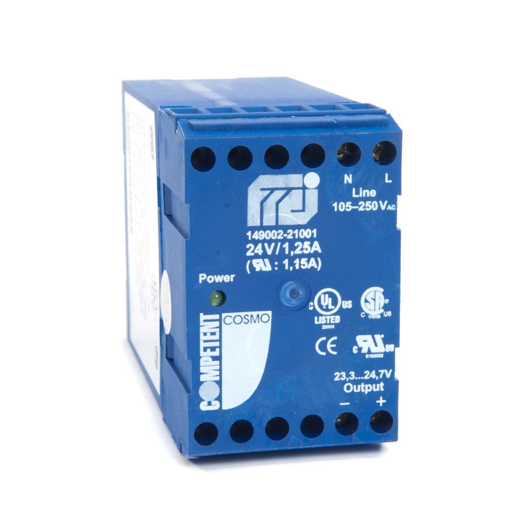 Competent COSMO Slimline 24V DC 1ph DIN Rail PSU 1.25A