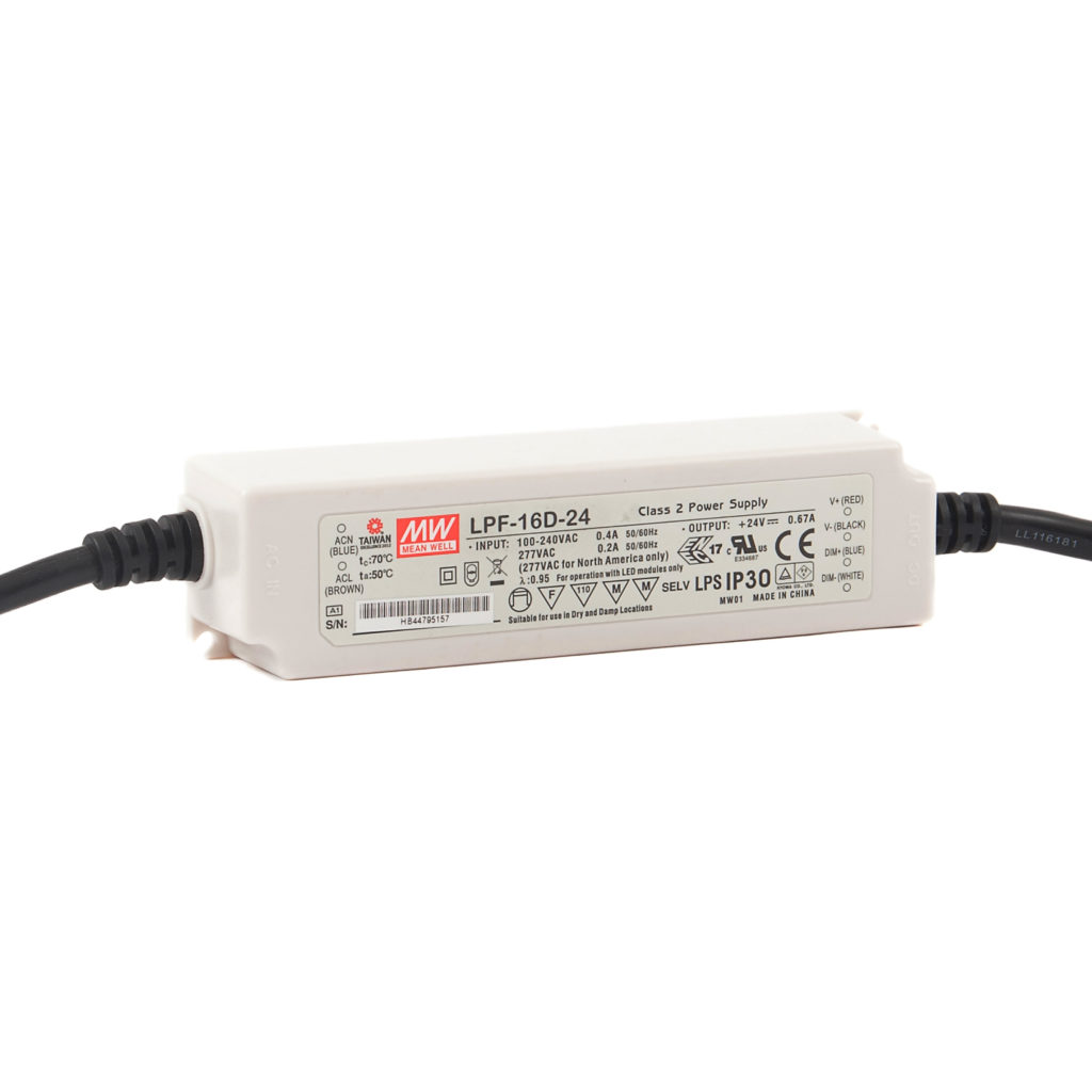 LPF 40 Watt LED PSU with 3-in-1 Dimming Function to IP67 12V DC