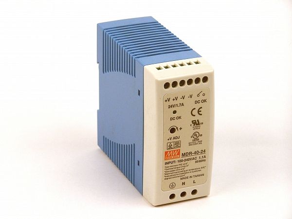 MDR 40 Watt Miniature DIN Rail Power Supply 24V DC 1.70A