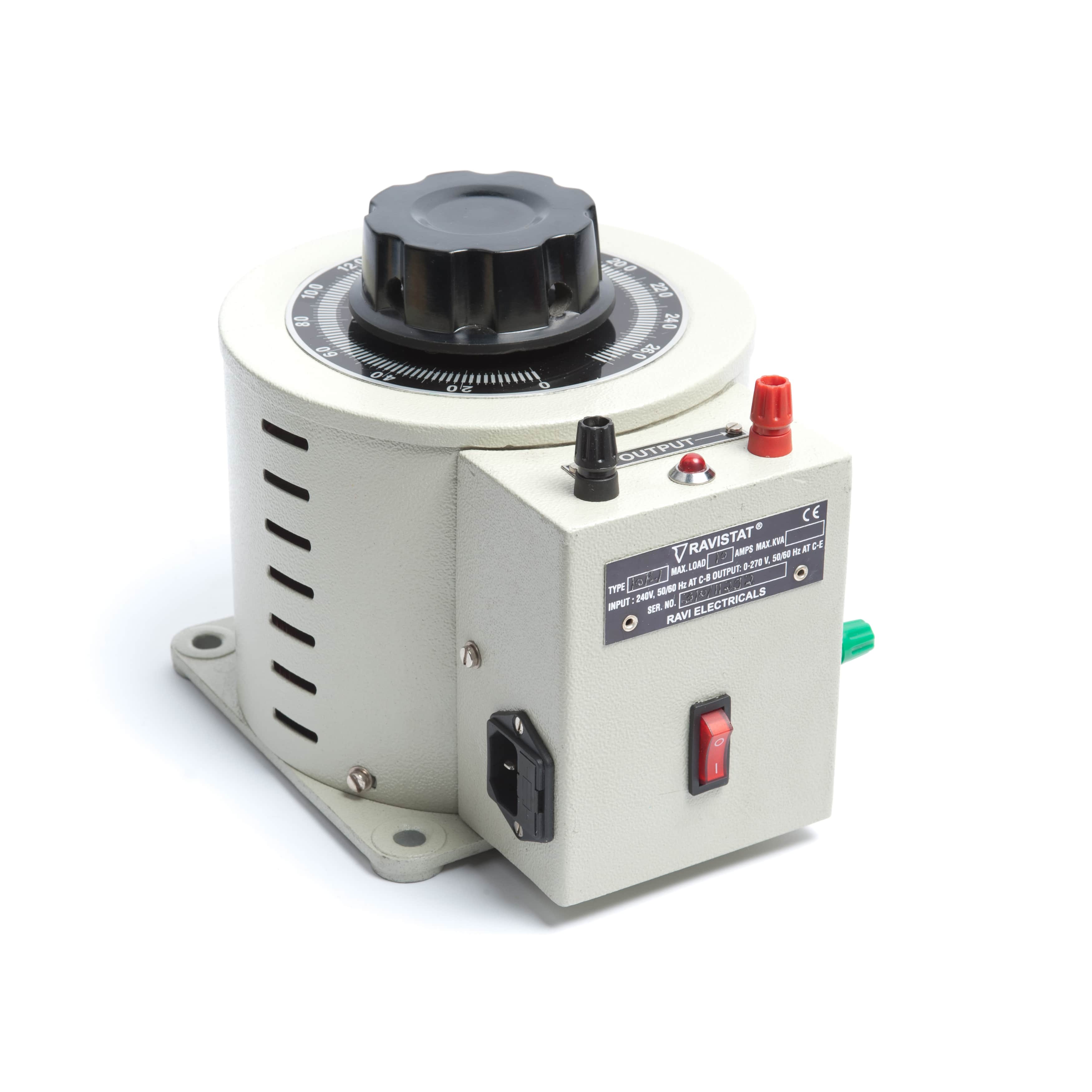 Enclosed Variable Autotransformer for Bench Mounting 1ph 2A