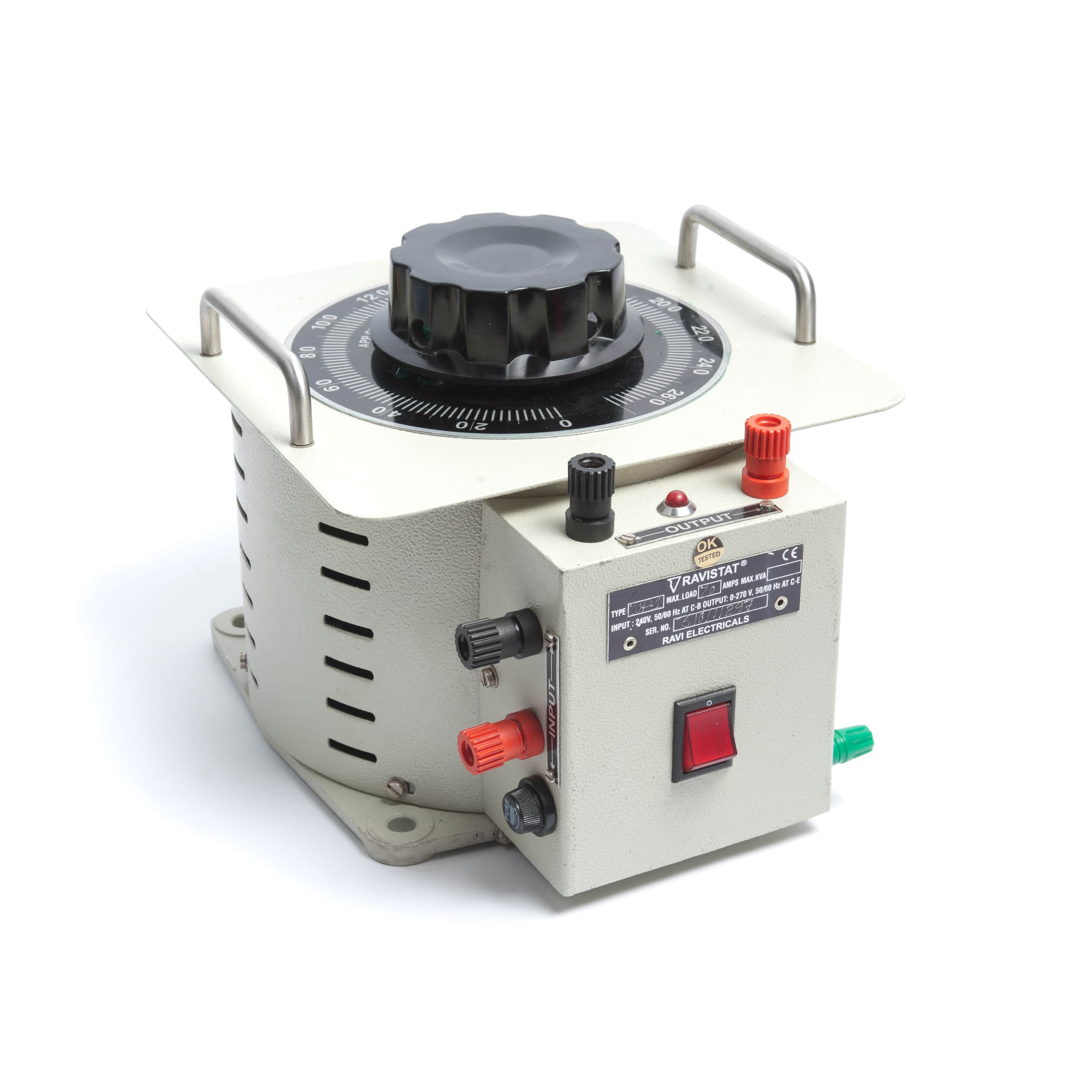 Enclosed Variable Autotransformer for Bench Mounting 1ph 2A