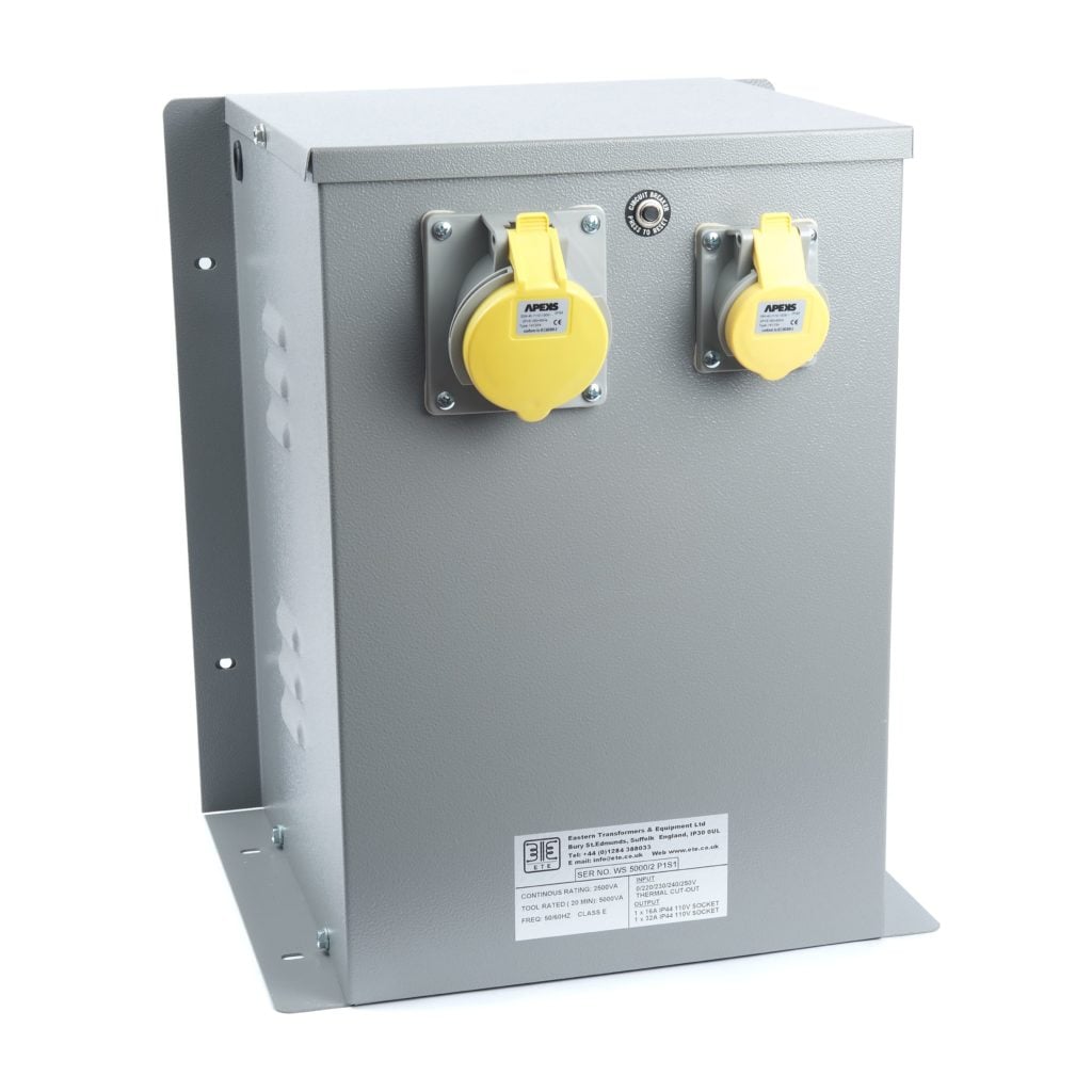 WS Enclosed 240/110V Input Protected Transformer 5kVA