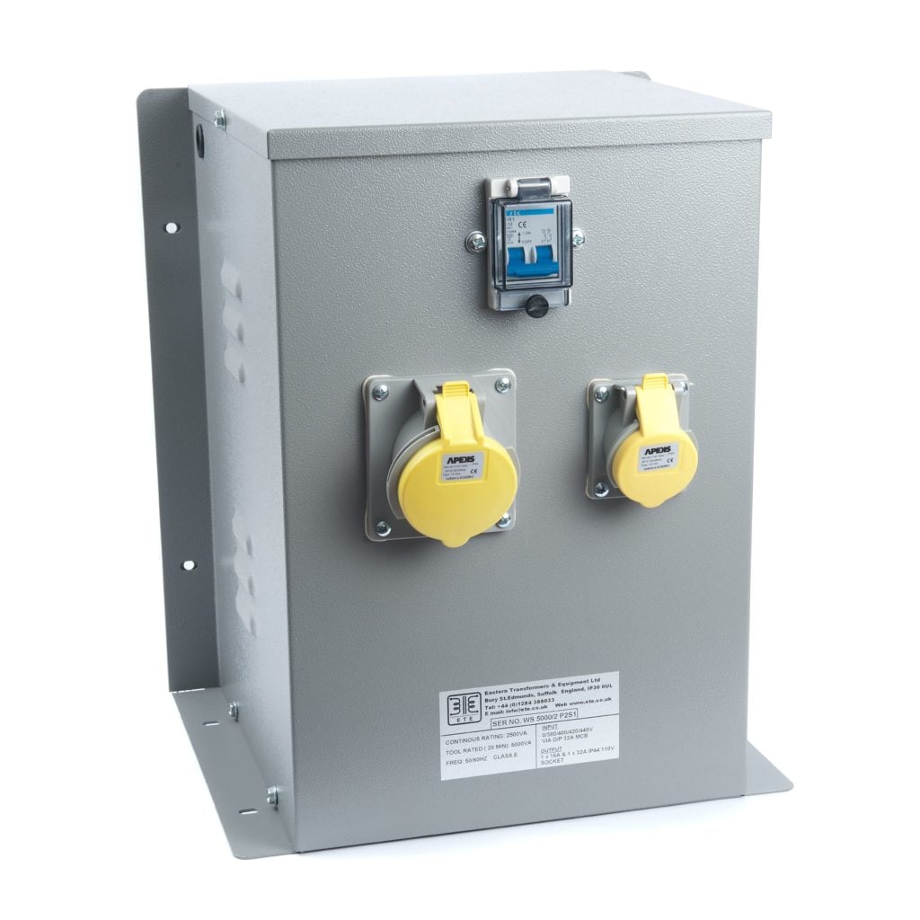 WS Enclosed 415/110V Input Protected Transformer 5kVA