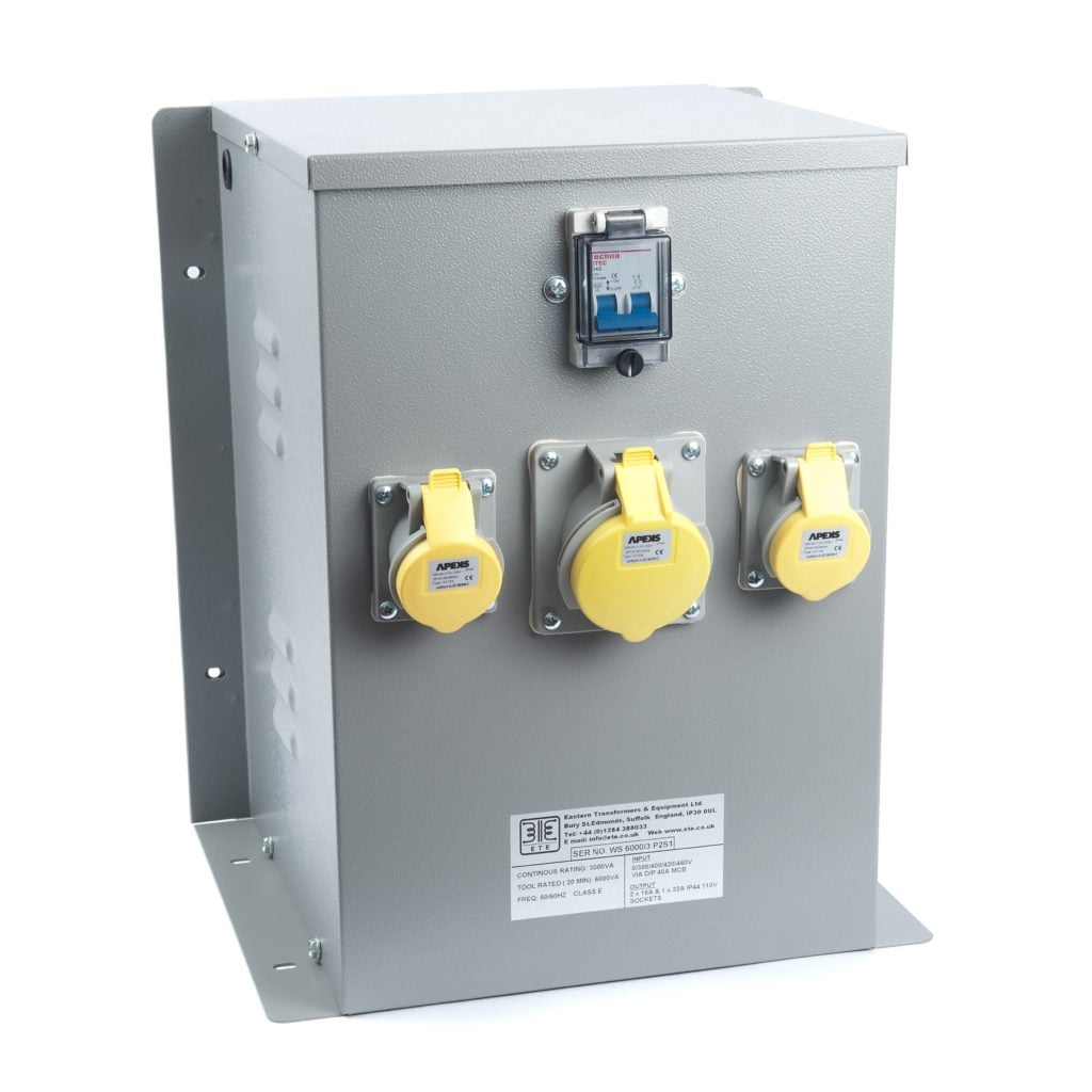 WS Enclosed 240/110V Input Protected Transformer 6kVA